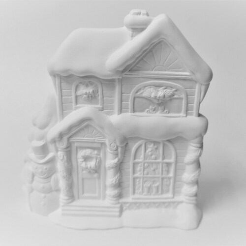 Ready to Paint Santa Claus House. Unpainted Ceramic Bisque - Etsy