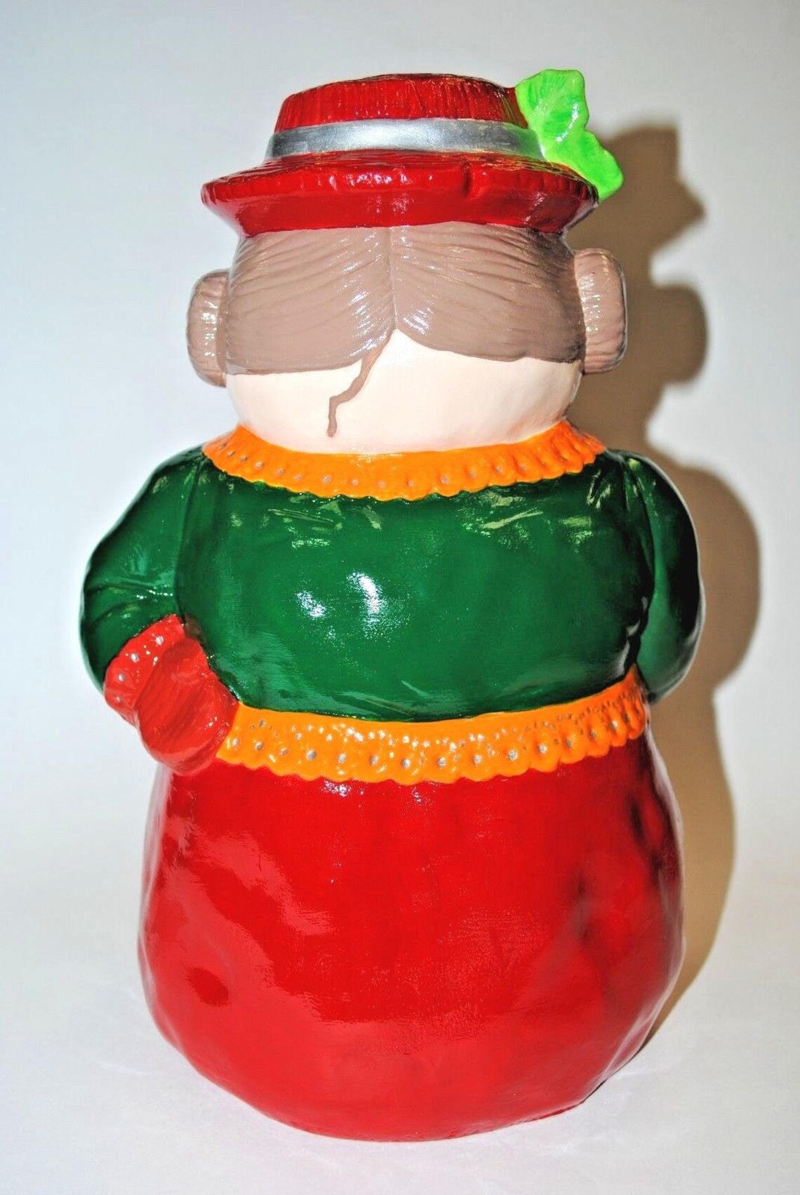 Ceramic Snow Lady.hand Painted Figurine.snow Lady.olga's - Etsy