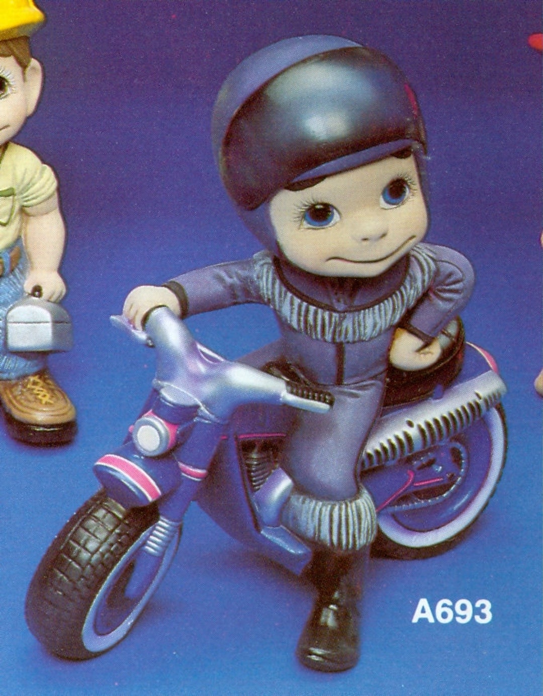 Ready to Paint Motorcycle Smiley Figurine. Unpainted Atlantic Mold ...