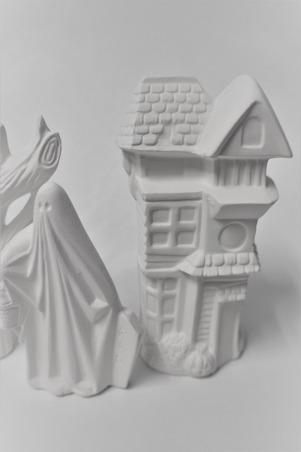 Haunted House Ceramic Unpainted.ceramic Bisque Halloween - Etsy