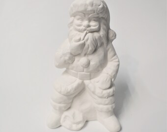 Racing Santa Ceramic Bisque Ready to Paint - Etsy