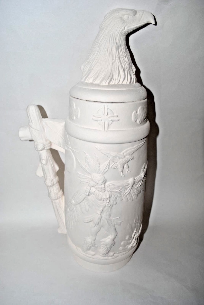 Indian Stein Ceramic Bisque.ready to Paint Stein Ceramic | Etsy