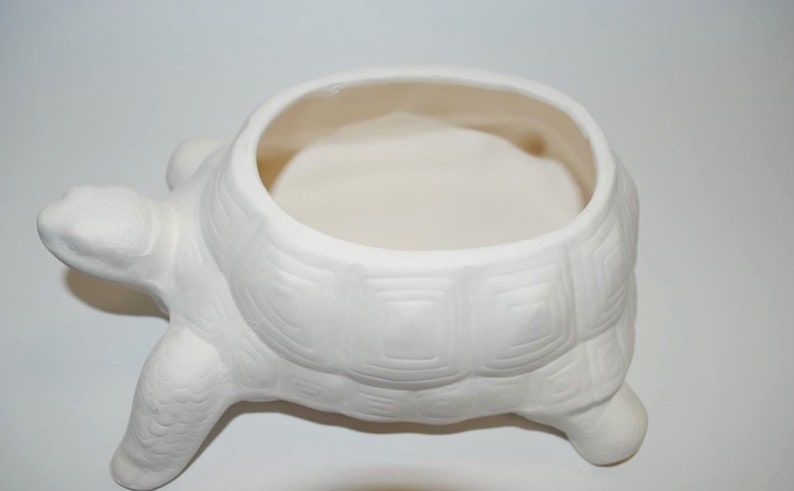Turtle Planter.ceramic Bisque Turtle.ready to Paint Ceramic - Etsy