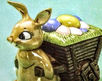 Ready to Paint Ceramic Bunny With Egg in the Cart . U-paint Ceramic ...