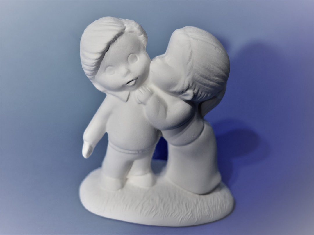 Ceramic Children Kissing Ready to Paint.unpainted Ceramic Bisque ...