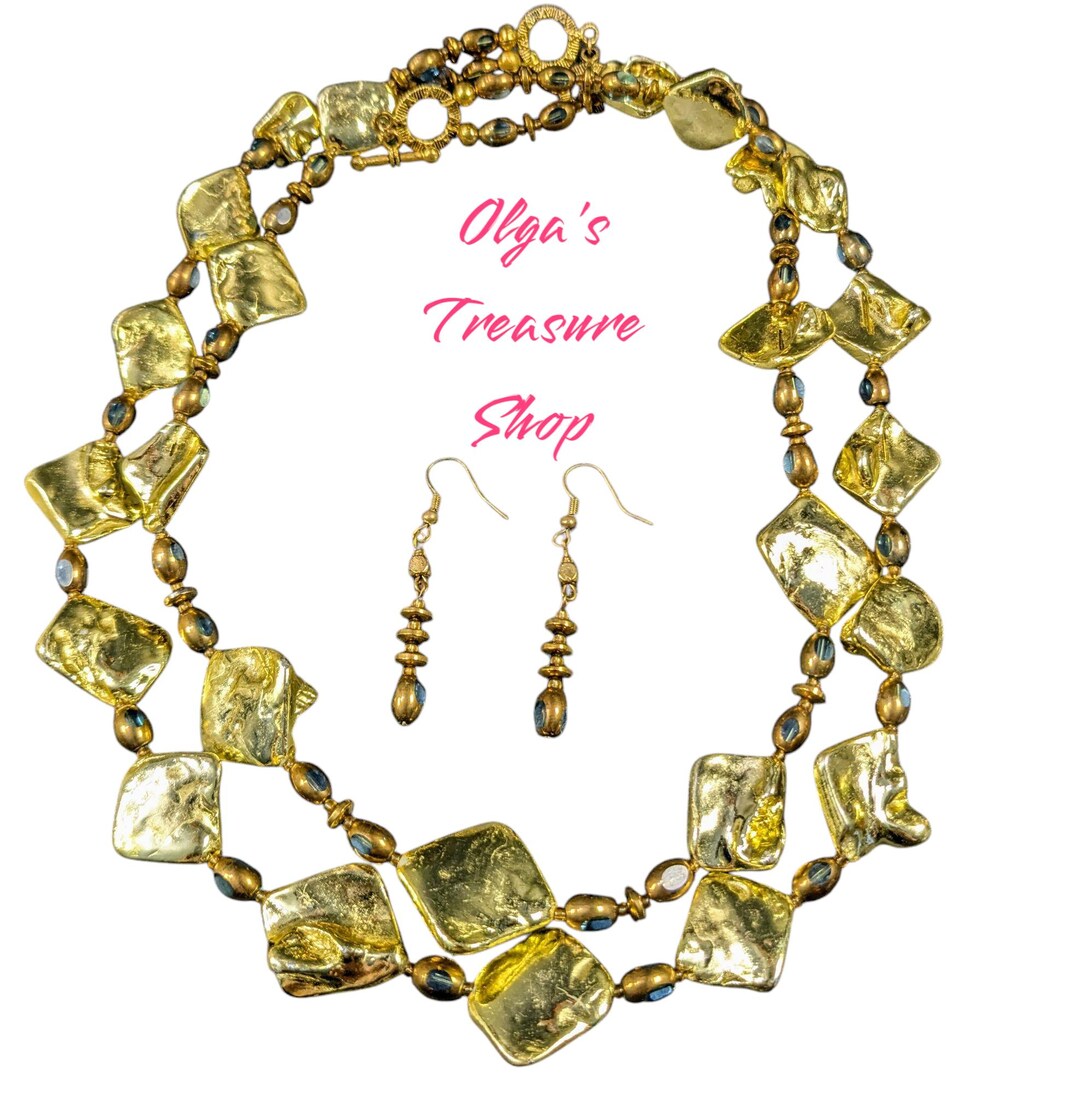 Gold Shell Necklace Set. Short Shells Necklace. Handmade Jewelry Shells ...