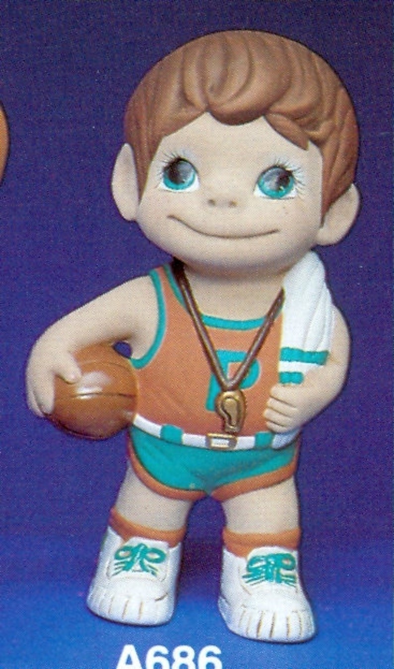 Ceramic Smiley Figurine. U-painted Ceramic Atlantic Basketball - Etsy