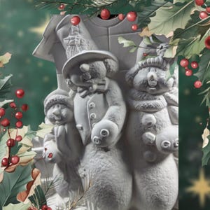 Ready to Paint Kimple Snowman Family. Vintage Kimple Ceramic Molds ...