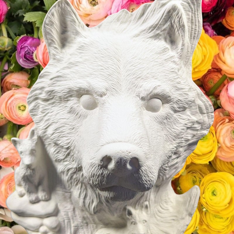 Ceramic Wolf Head - Etsy