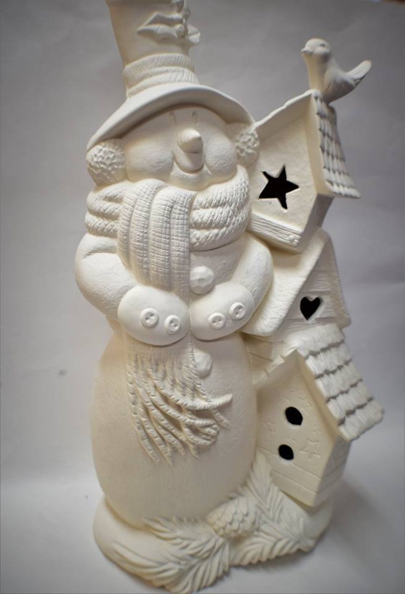 Large Snowman Ready to Paint. Beautiful U-painted Ceramic - Etsy