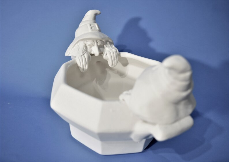 Witch Pot Ready to Paint .witches Unpainted Pot. Ceramic - Etsy