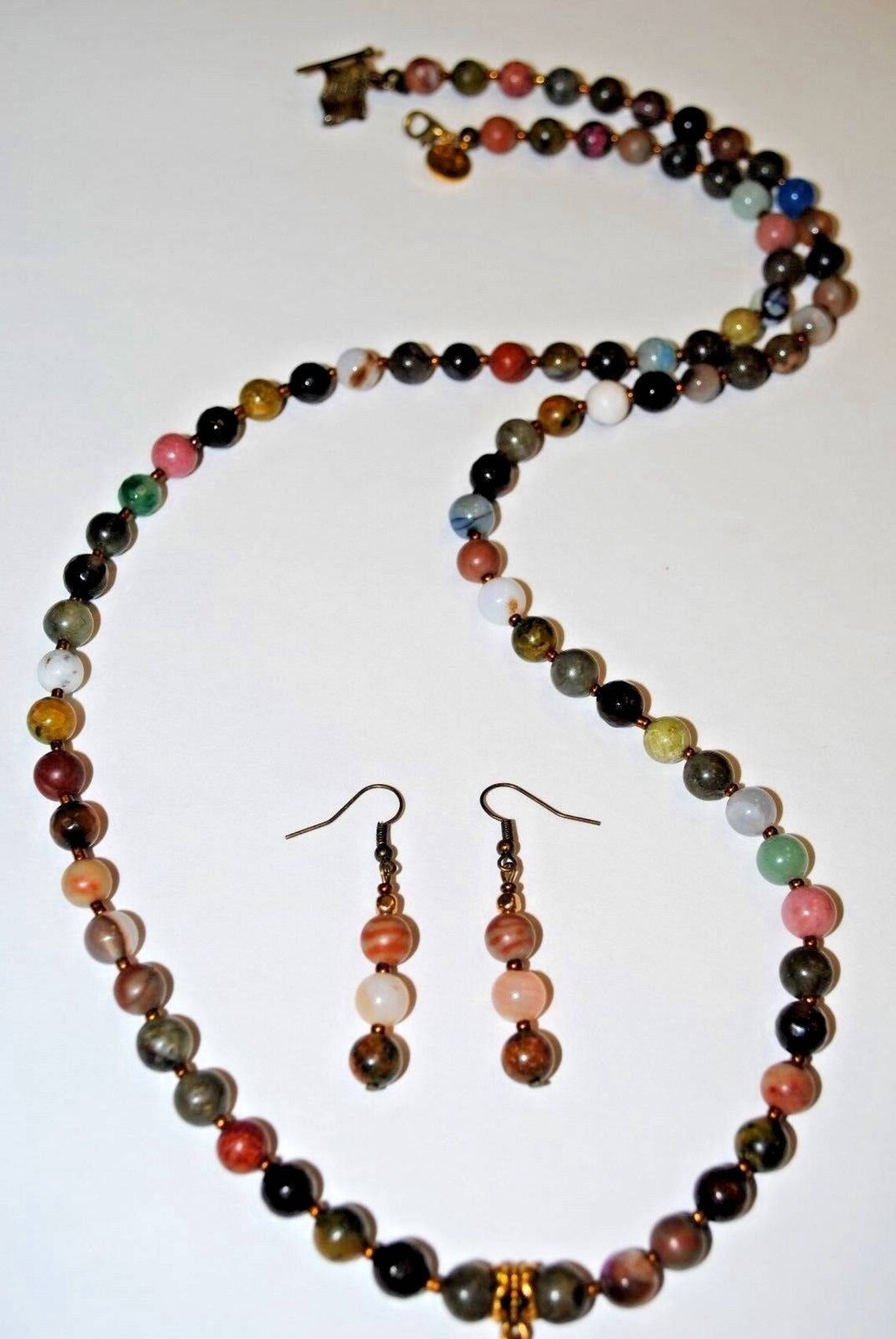 FREE SHIPPING Multi Gemstone Necklace.long Multi Gemstone - Etsy