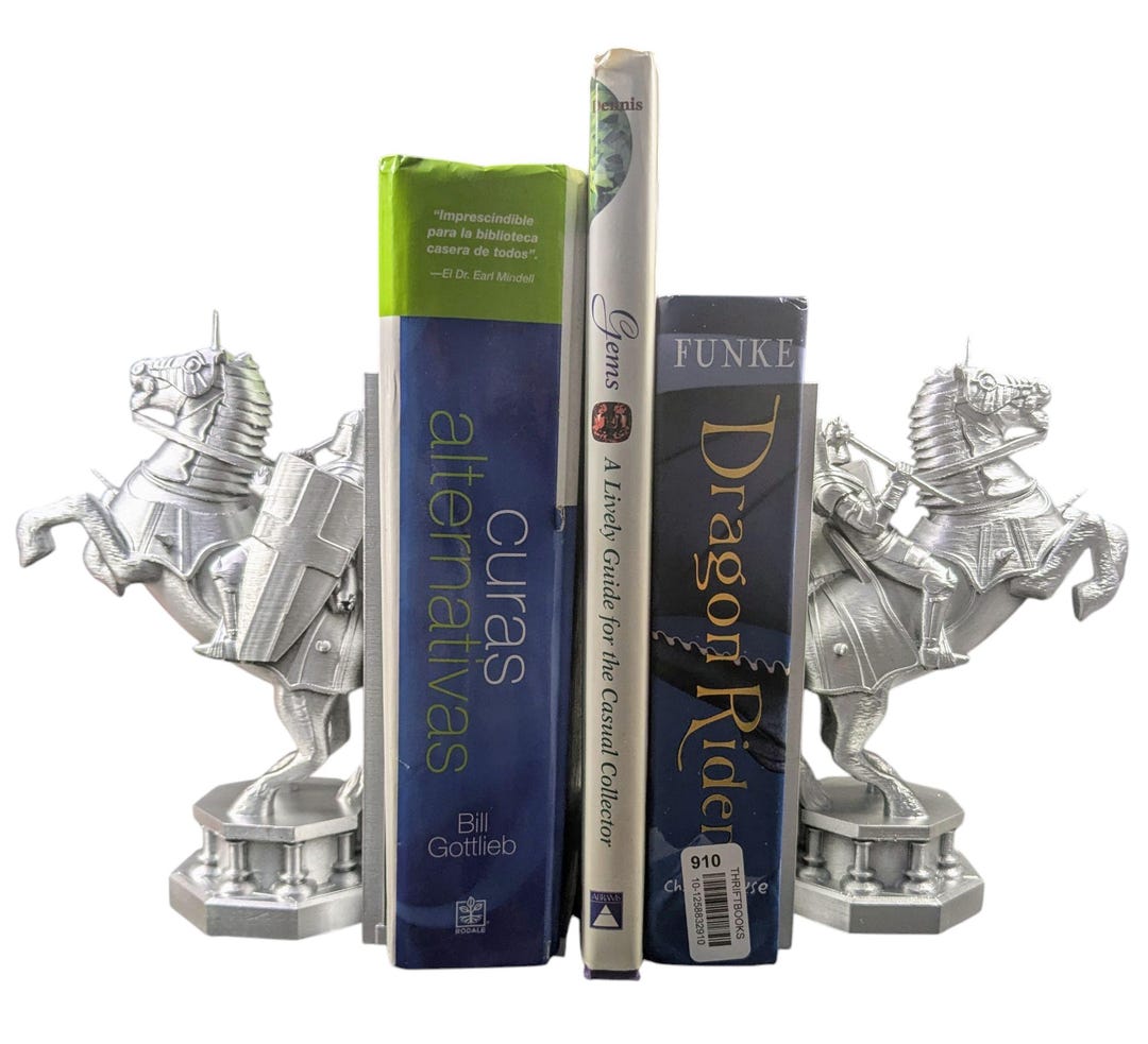 3D Printed Bookends Set Medieval Knights.3d Bookend for Tenns and ...