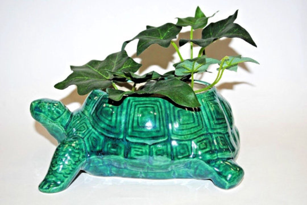 Turtle Planter.ceramic Bisque Turtle.ready to Paint Ceramic Planter ...