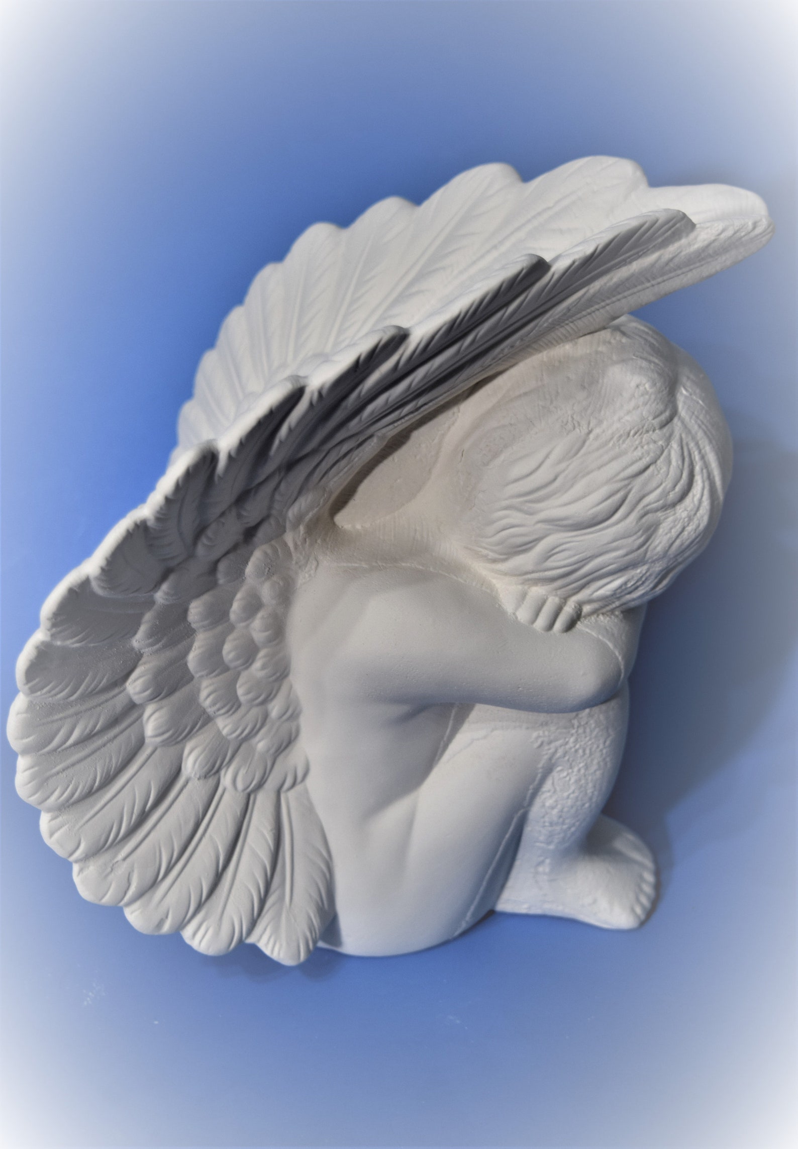 Large Sitting Cherub Ready to Paint.u-paint Ceramic Bisque - Etsy