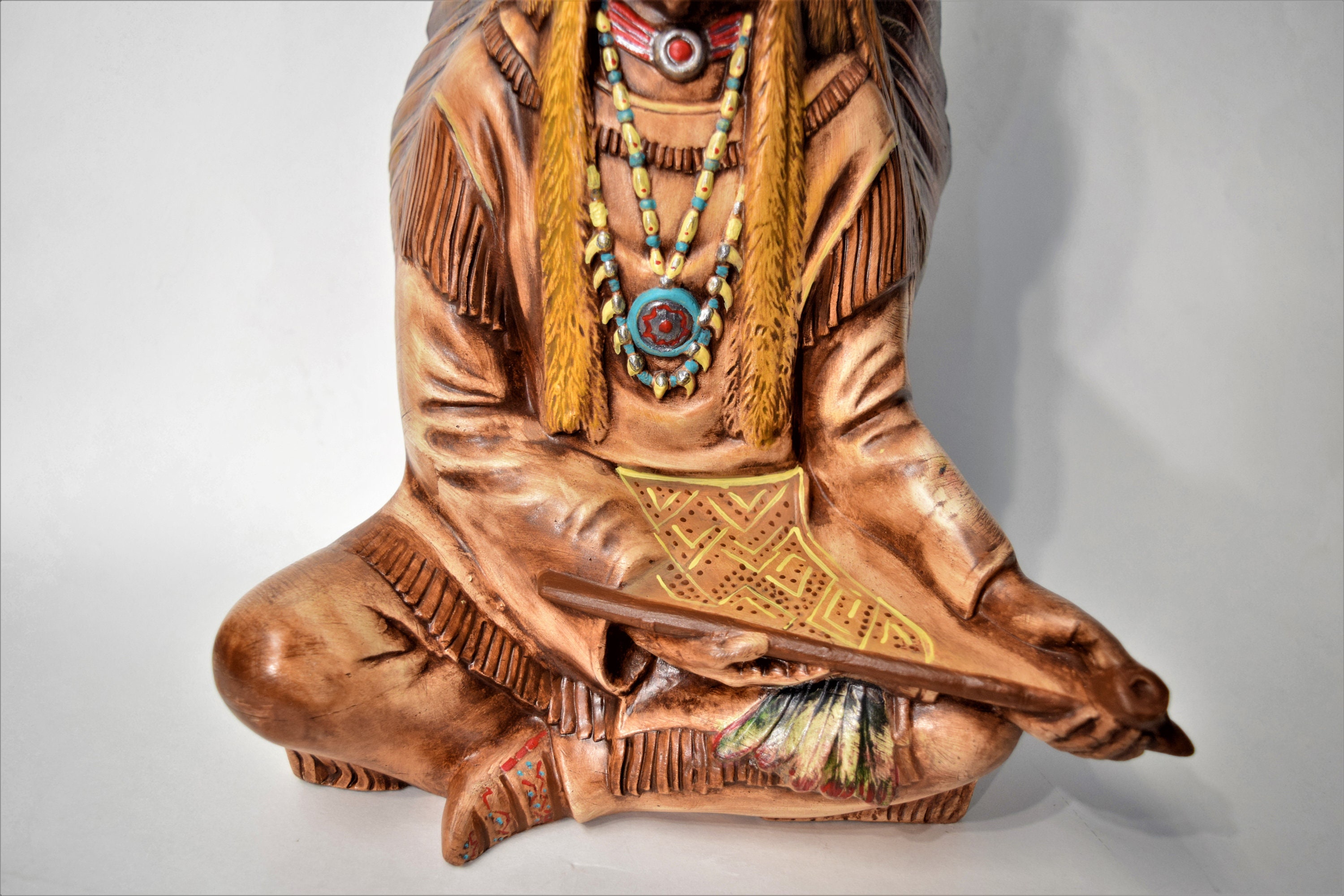 Ceramic Indian Chief.handmade Indian Chief.indian Chief Ceramic ...