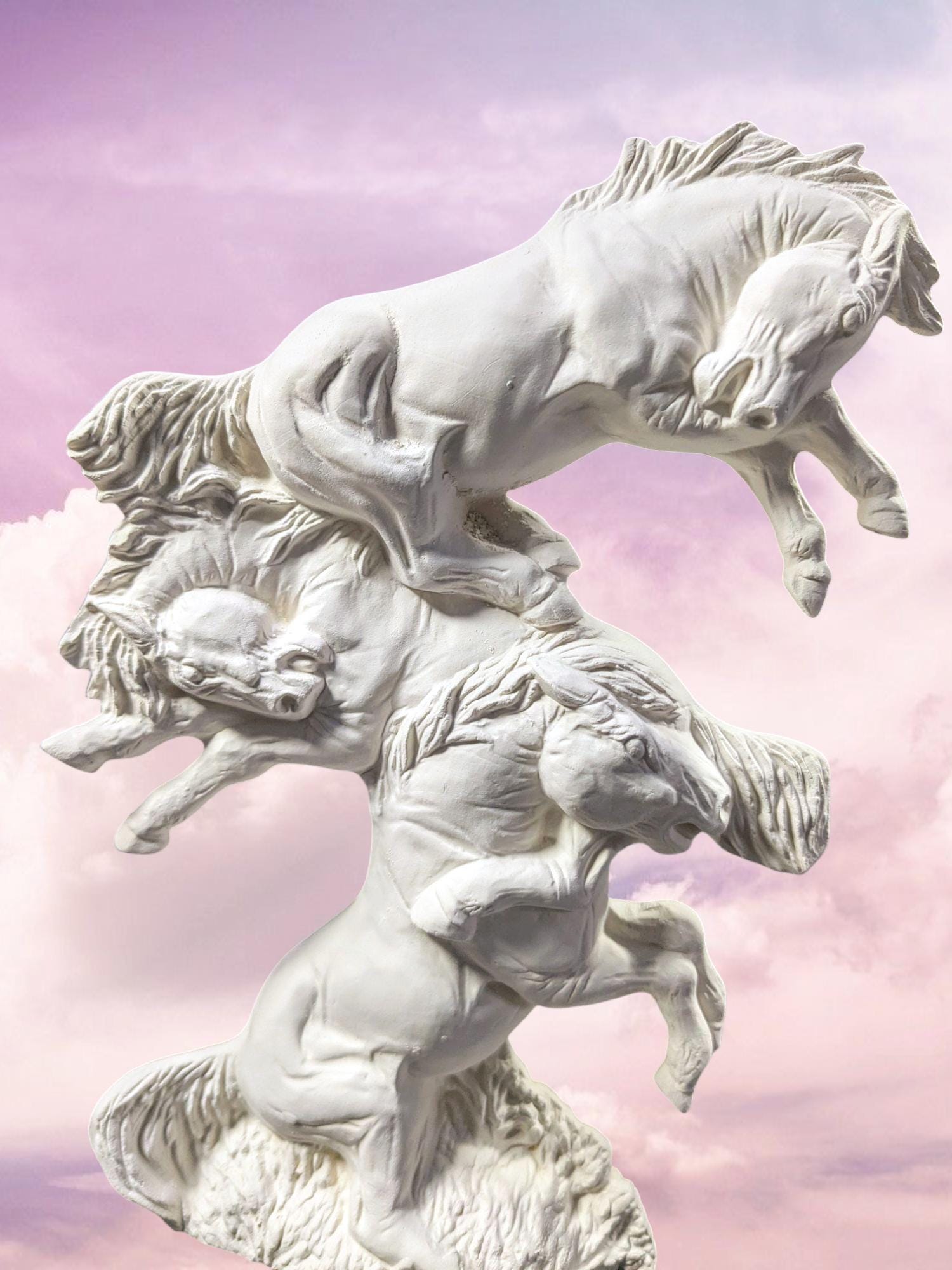 Ready to Paint Beautiful Stack of Wild Horses. Ceramic Bisque Ready to ...