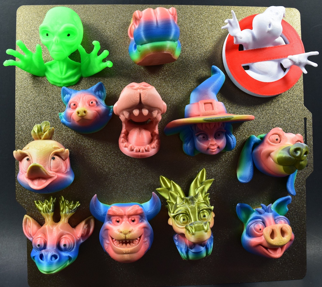 3D Printed Magnet.3d Printed Fridge Animal Magnets.3d Printed Alien ...