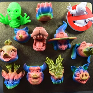 3D Printed Magnet.3d Printed Fridge Animal Magnets.3d Printed Alien ...