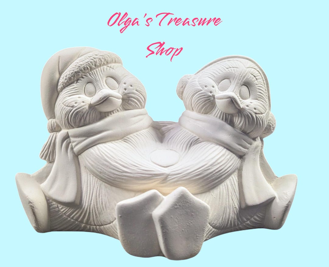 Ready to Paint Penguins. Donas Penguins. Unpainted Ceramic Bisque ...