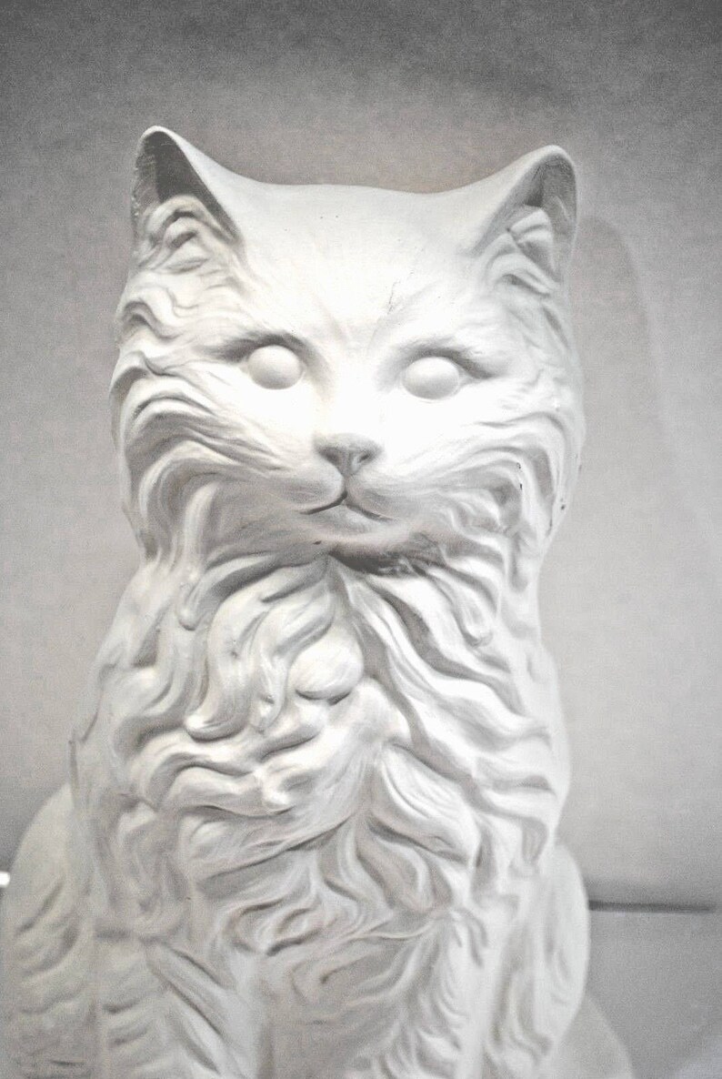 Bisque Ceramic Tall Cat.ready-to-paint Ceramic Cat. Paint-u-own Ceramic ...