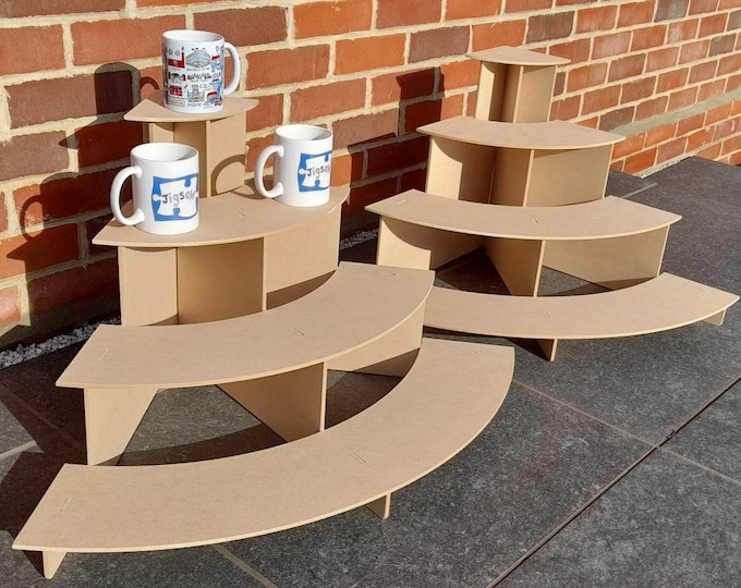 Tiered Corner Display Stand 4 Shelf. Flat Packing Ideal - Etsy