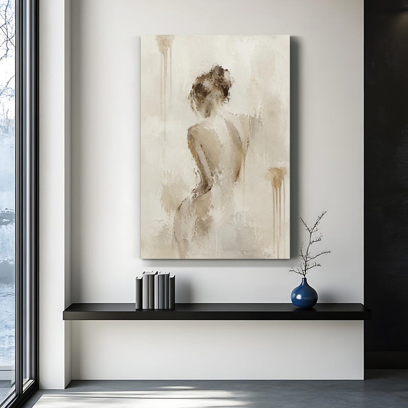 Abstract Nude Art Etsy