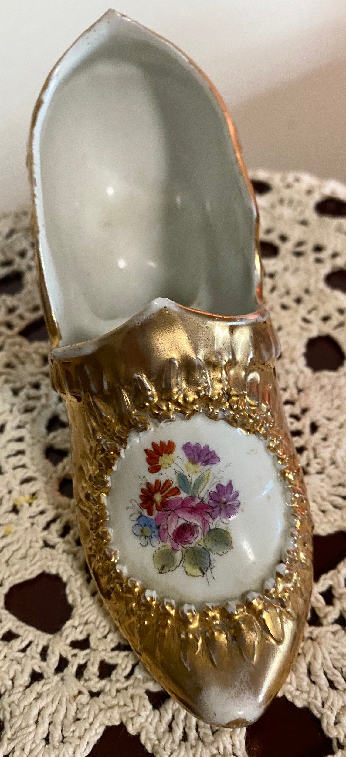 Antique Gold Shoe - Etsy