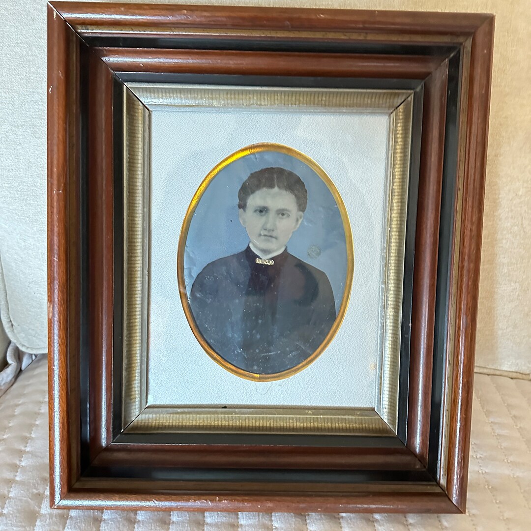 Antique Shadow Box Frame With Tin Type Photo - Etsy