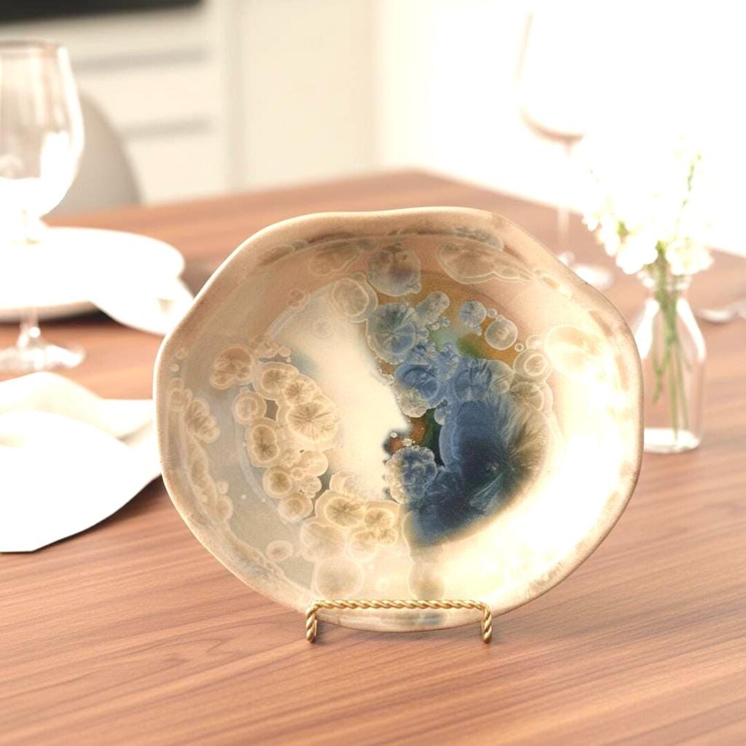 Flambeau Crystalline Glazed Art Pottery Center Piece by Artist Bill ...