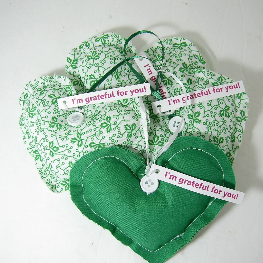 Thank You Gift Grateful Hearts Gift Set Greens Set of 4 - Etsy