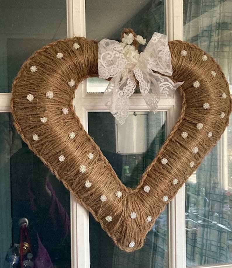 Large Heart Wreath/rustic Heart Wall Hanging Valentine's - Etsy