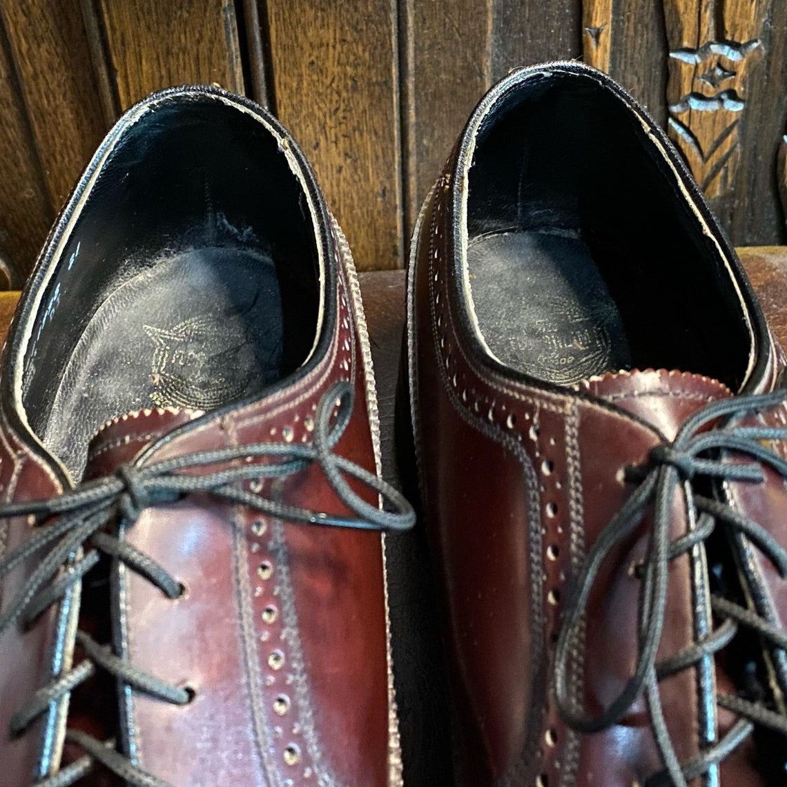 Wingtip Brogues • 1970s • Longwing Bluchers • 10E Mens • Wide ...