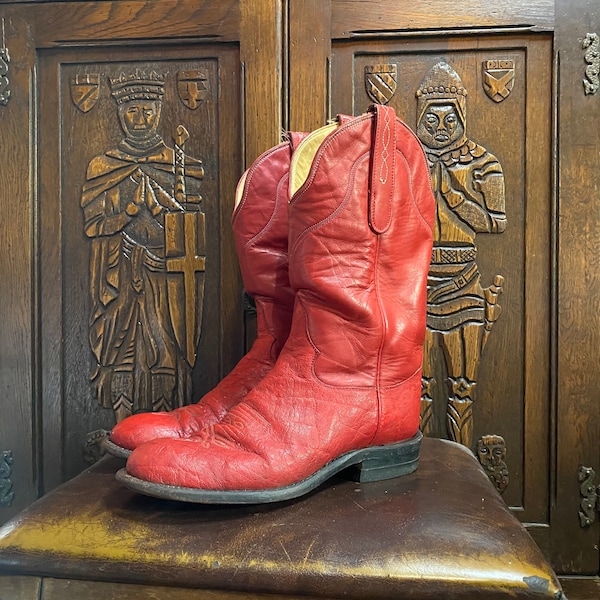 Red Cowboy Boots - Etsy