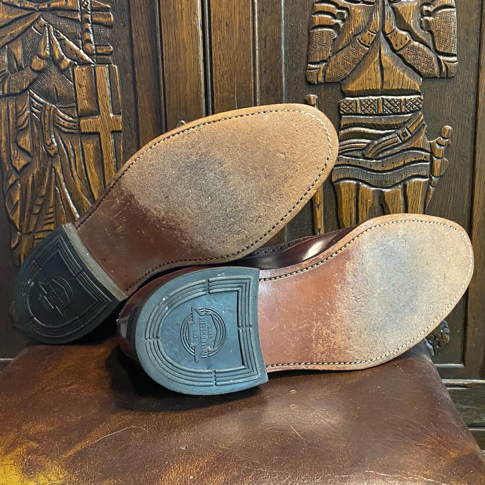 Wingtip Brogues • 1970s • Longwing Bluchers • 10E Mens • Wide ...
