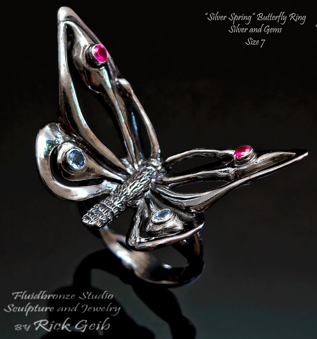 Butterfly Ring - Etsy