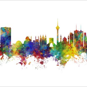 Tehran Skyline, Tehran Iran Cityscape Art Print Poster (10471-4301) - Etsy