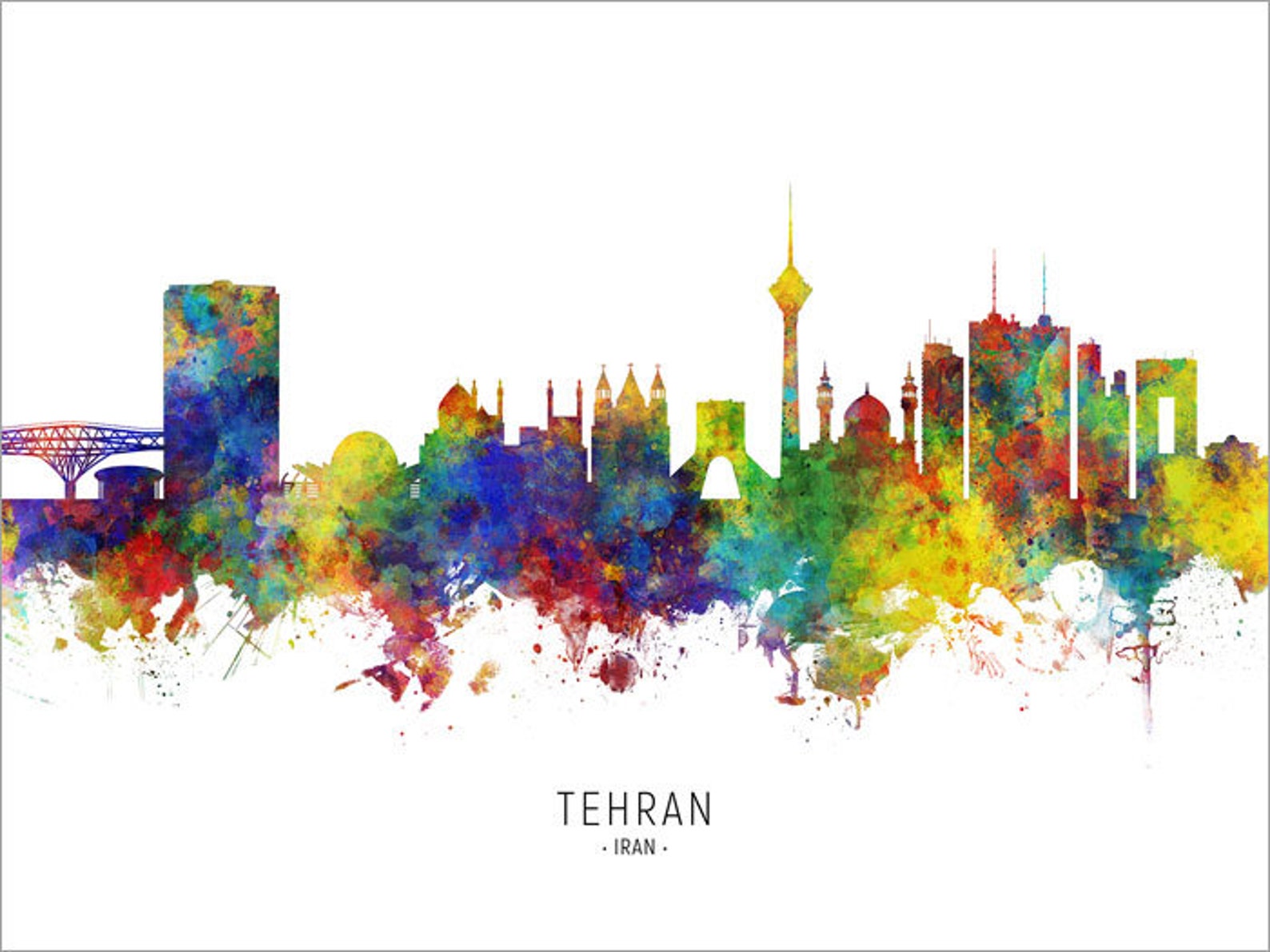Tehran Skyline, Tehran Iran Cityscape Art Print Poster 10471-4301 - Etsy