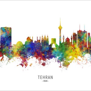 Tehran Skyline, Tehran Iran Cityscape Art Print Poster (10471-4301) - Etsy
