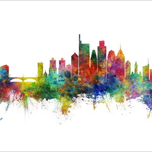 Philadelphia Skyline, Philadelphia Pennsylvania Cityscape Art Print ...