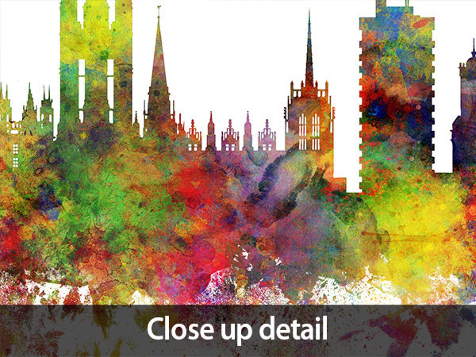 Aberdeen Skyline, Aberdeen Scotland Cityscape Art Print Poster (10476 ...