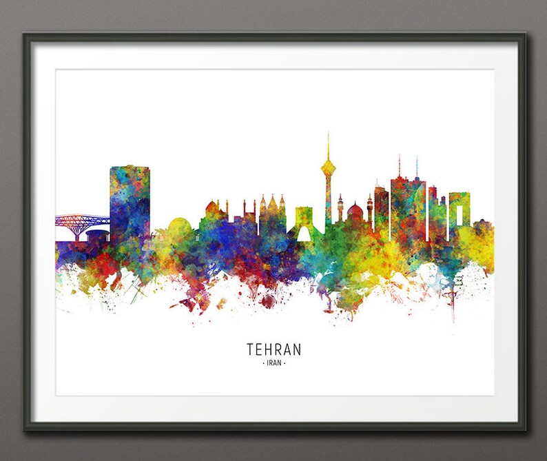 Tehran Skyline, Tehran Iran Cityscape Art Print Poster (10471-4301) - Etsy