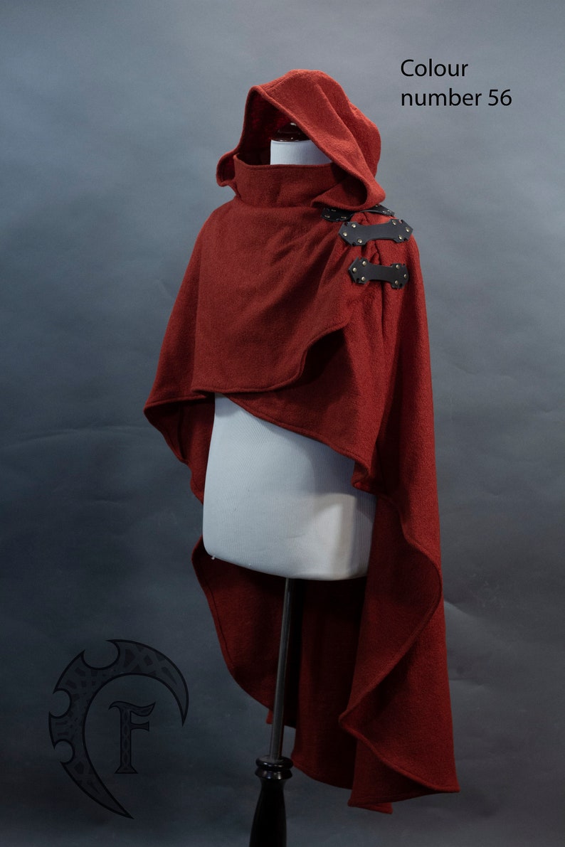 Large Cloak With High Colar Larp Larper Larping Fantasy | Etsy Canada