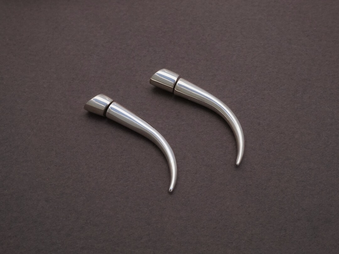 Talon Earrings Sterling Silver Faux Gauged Piercing (065S) - Etsy