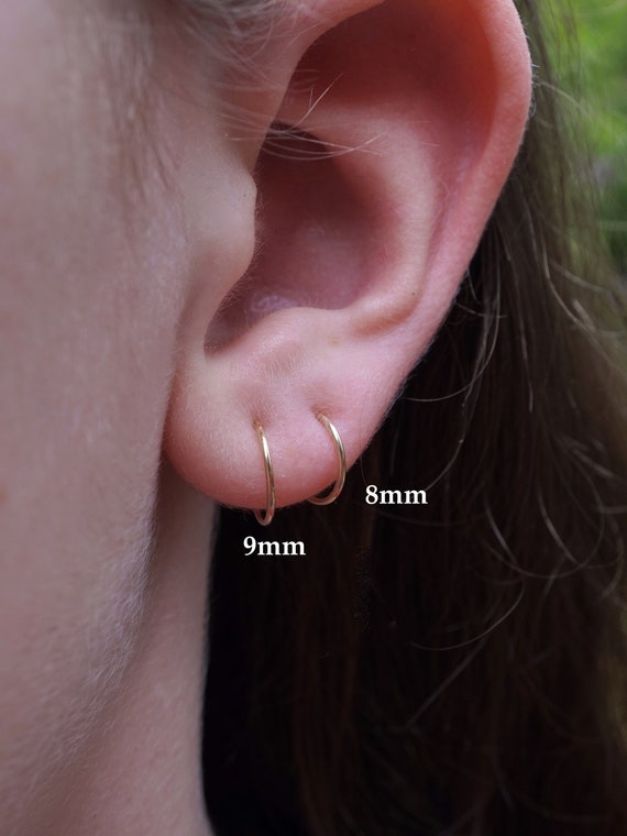 Gold filled mini hoops store