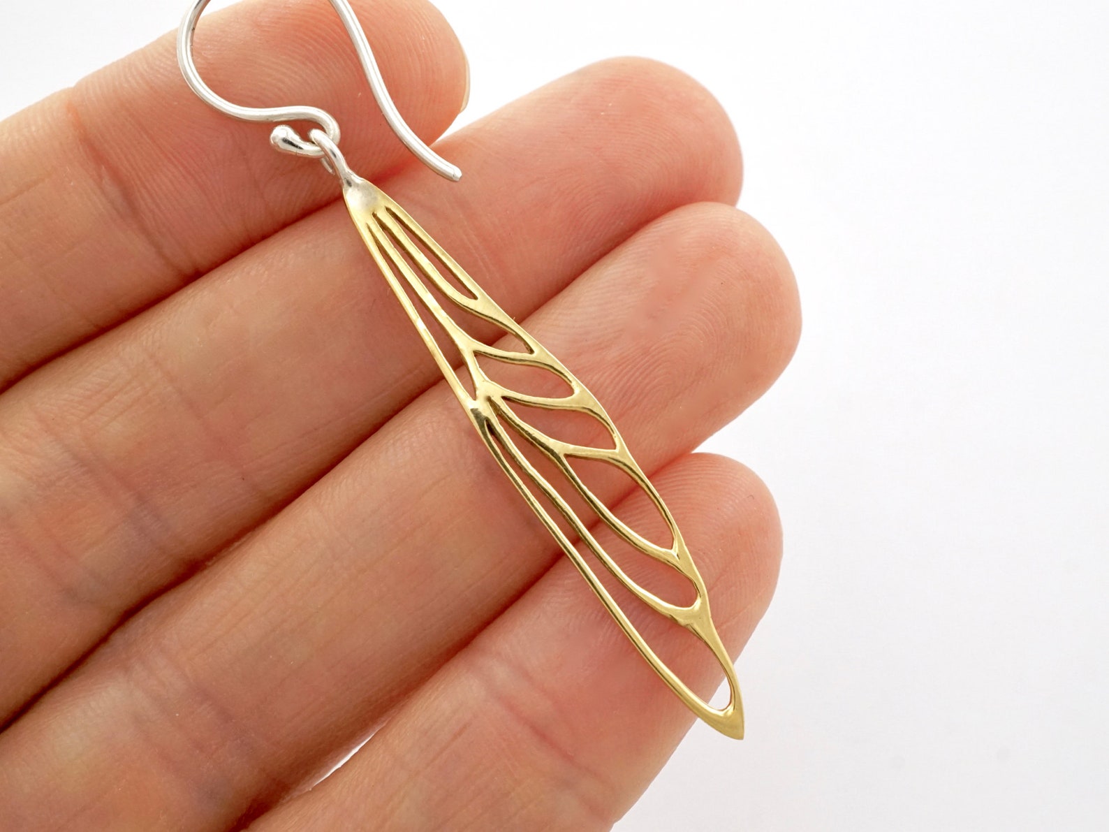 Dragonfly Wing Dangle Earrings Gold-tone Bee Wing Jewelry | Etsy