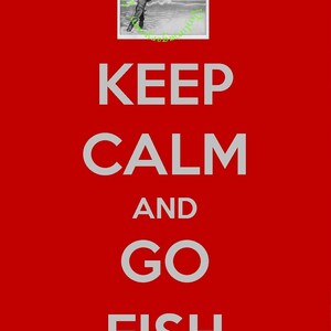 Vintage Fish Print Digital Download: Keep Calm and Go Fish No.5 - Etsy