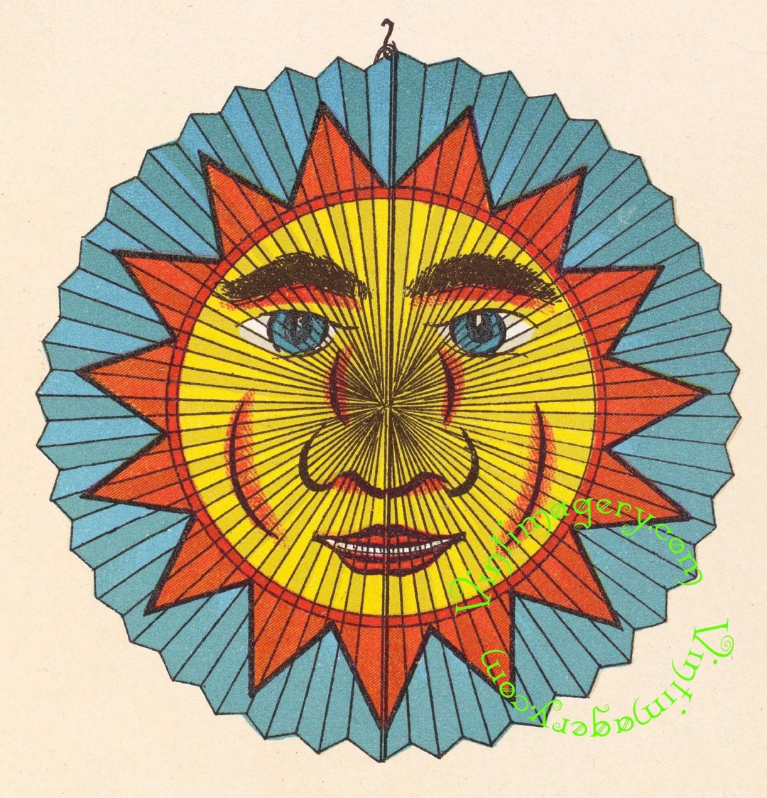 Sun Moon Stars - Paper Lantern No. 1, From 1880 - Etsy
