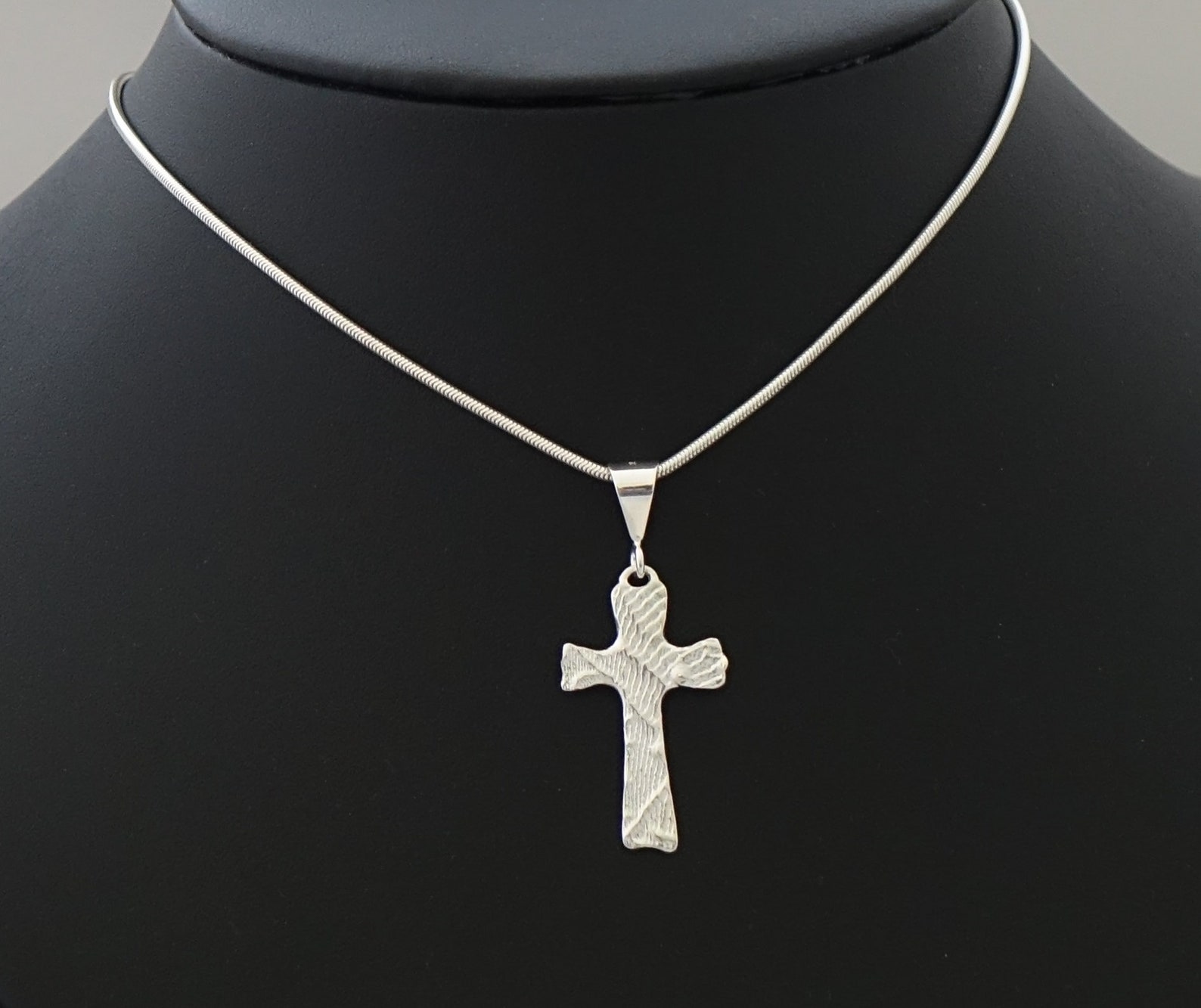 Cuttlefish Cast Sterling Silver Cross Pendant - Etsy