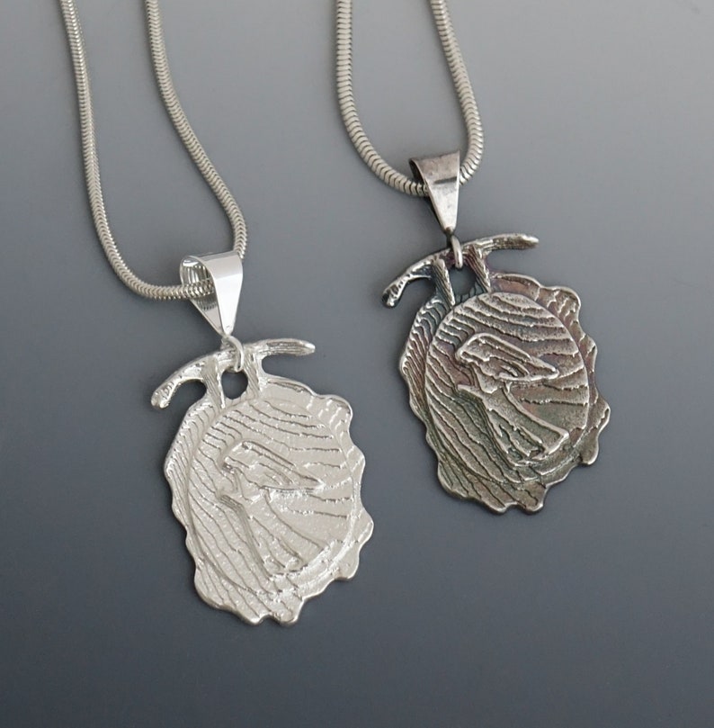 Cuttlefish Cast Sterling Silver Angel Pendant - Etsy